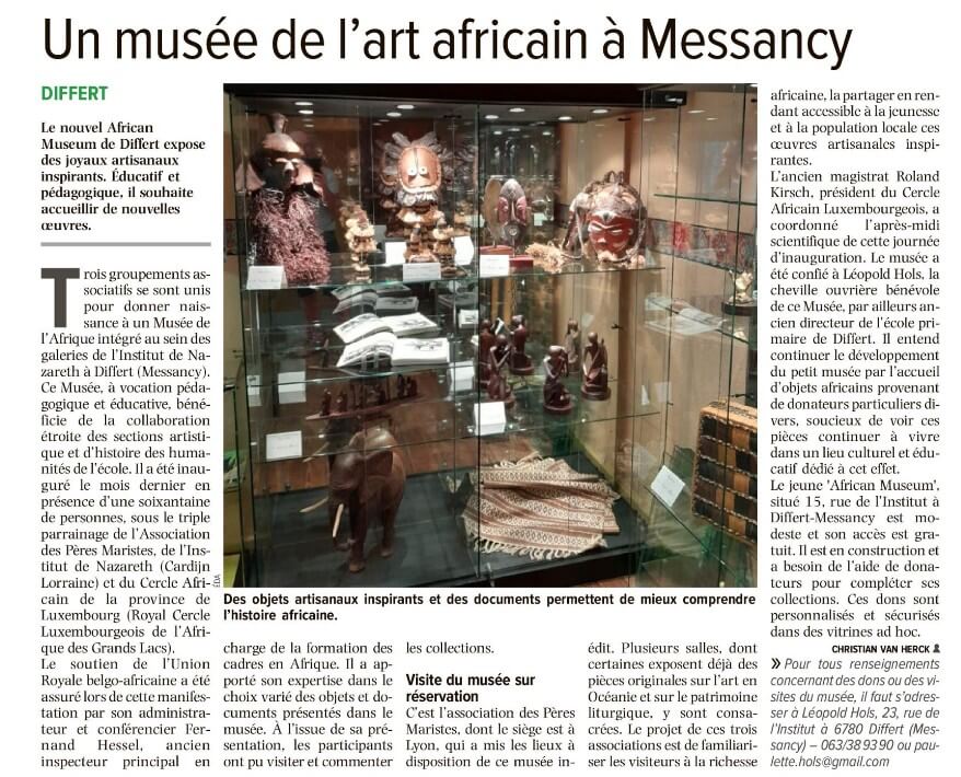 African Museum de Differt | Institut Cardijn-Lorraine Differt
